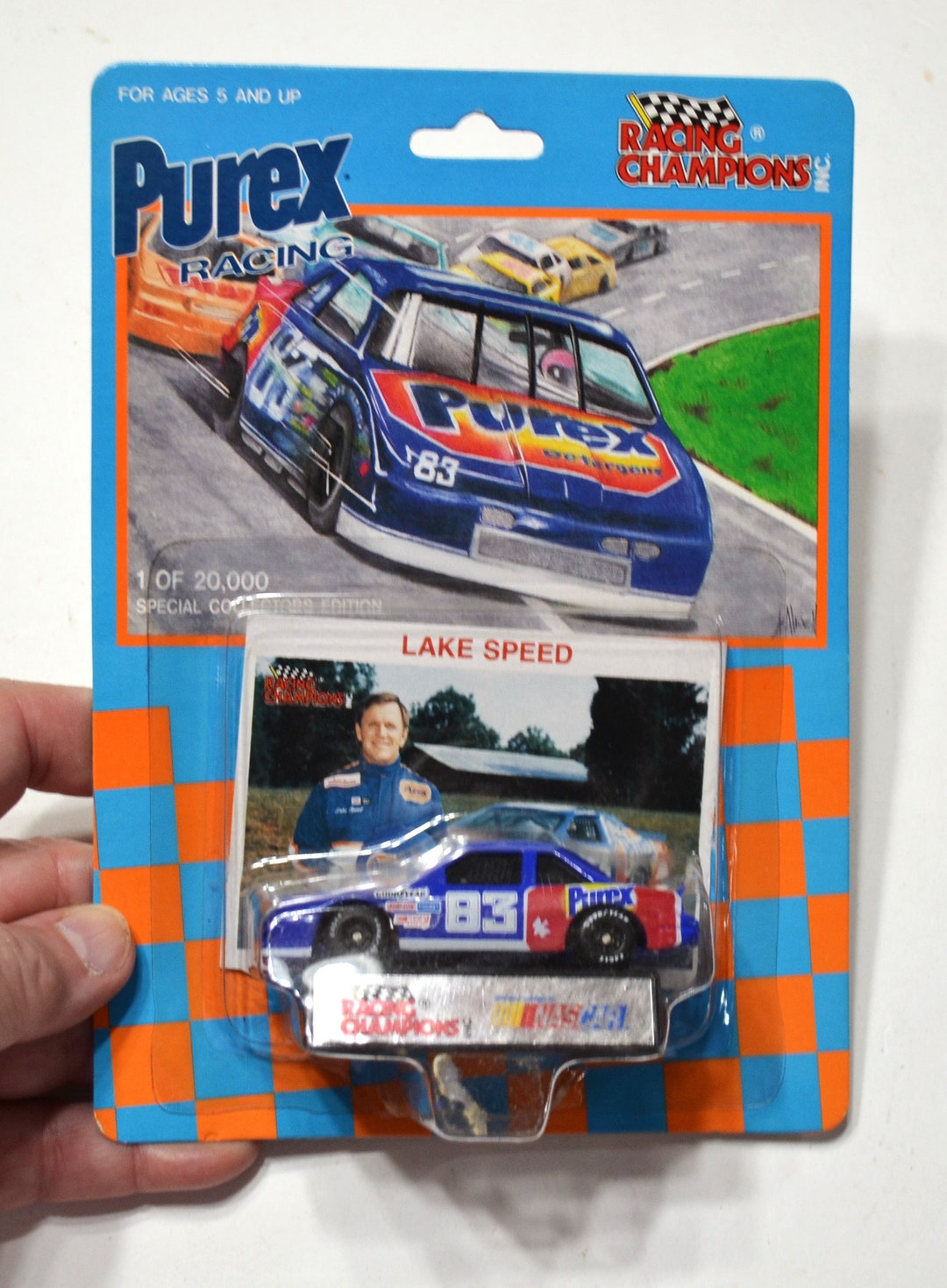 Vintage LAKE SPEED No 83 Diecast Car 1/64 Scale 1992 Purex Racing Stock ...