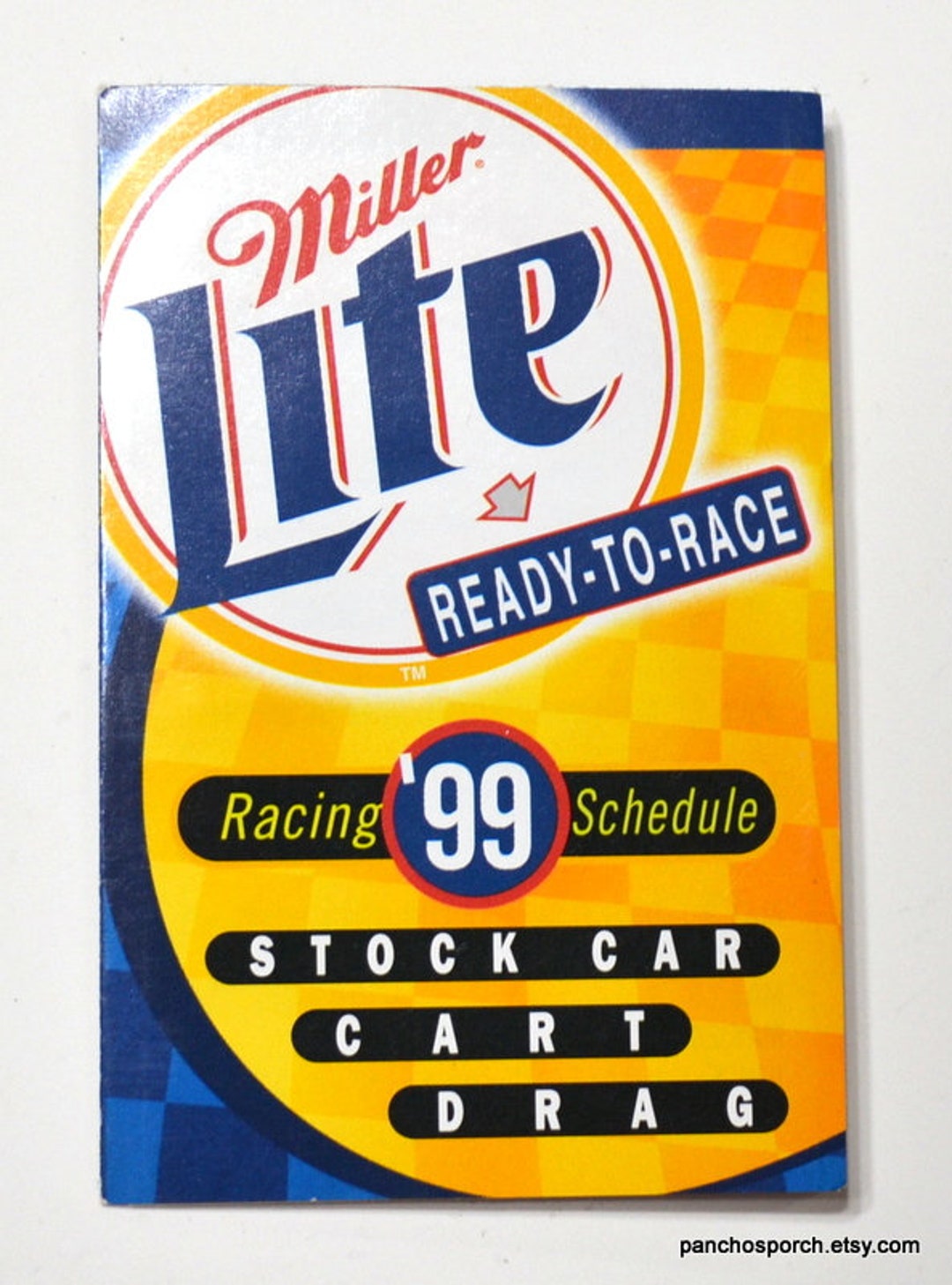 Vintage Miller Lite Racing Schedule: 1999 NASCAR Memorabilia - Etsy