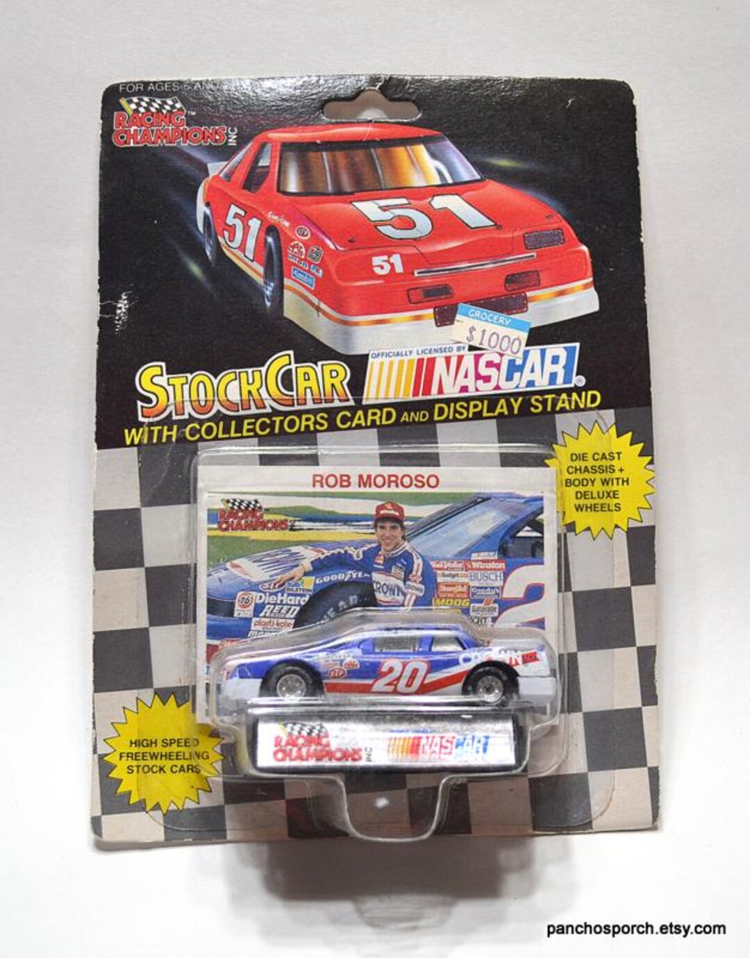 Vintage Rob Moroso Diecast Stock Car 20 Racing Champions 1/64 Scale ...