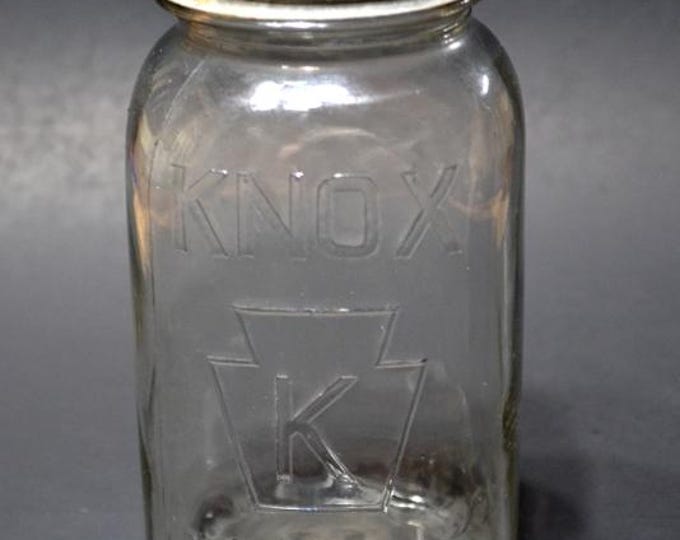 Vintage KNOX MASON JAR Zinc Lid Square Shape Keystone Logo Farmhouse ...
