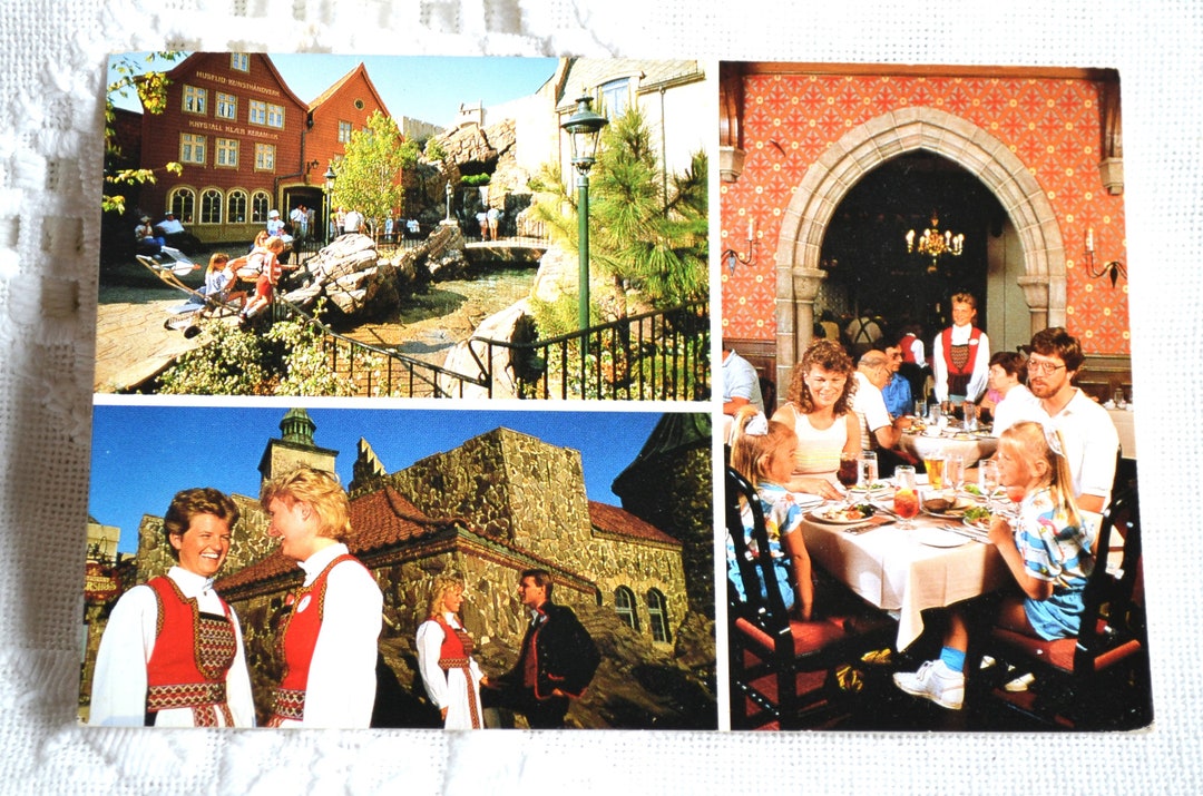Vintage Epcot Norway Pavilion Postcard - Florida Souvenir - Etsy
