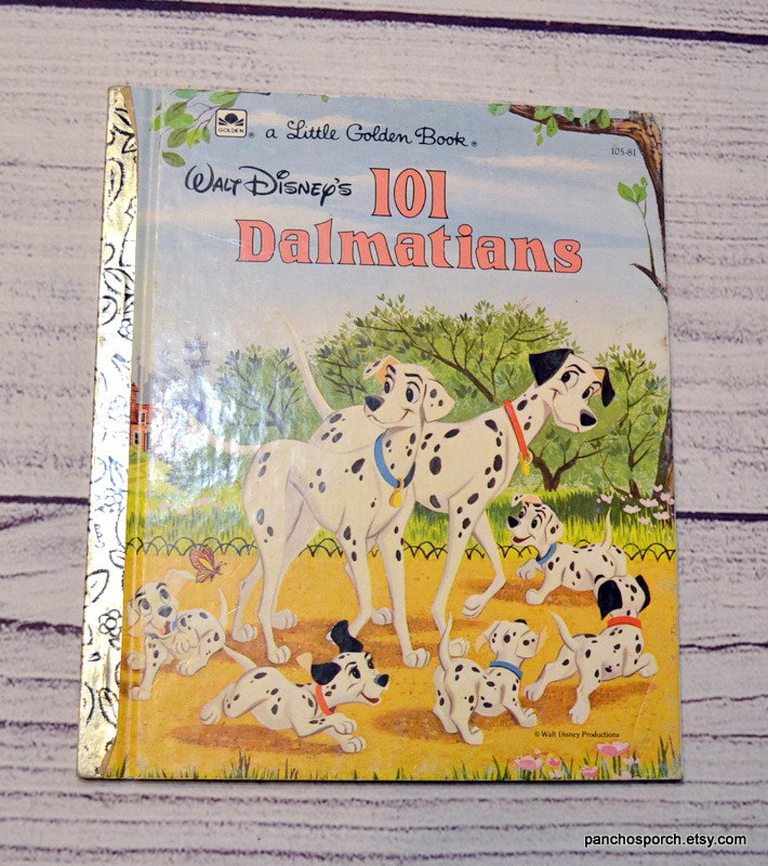 Vintage 101 Dalmatians Book Childrens Kids Walt Disney Bedtime Story Little Golden Book 1985 ...