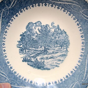 Vintage Taylor Currier and Ives Cereal Bowl Set of 4 Cabin Homestead ...