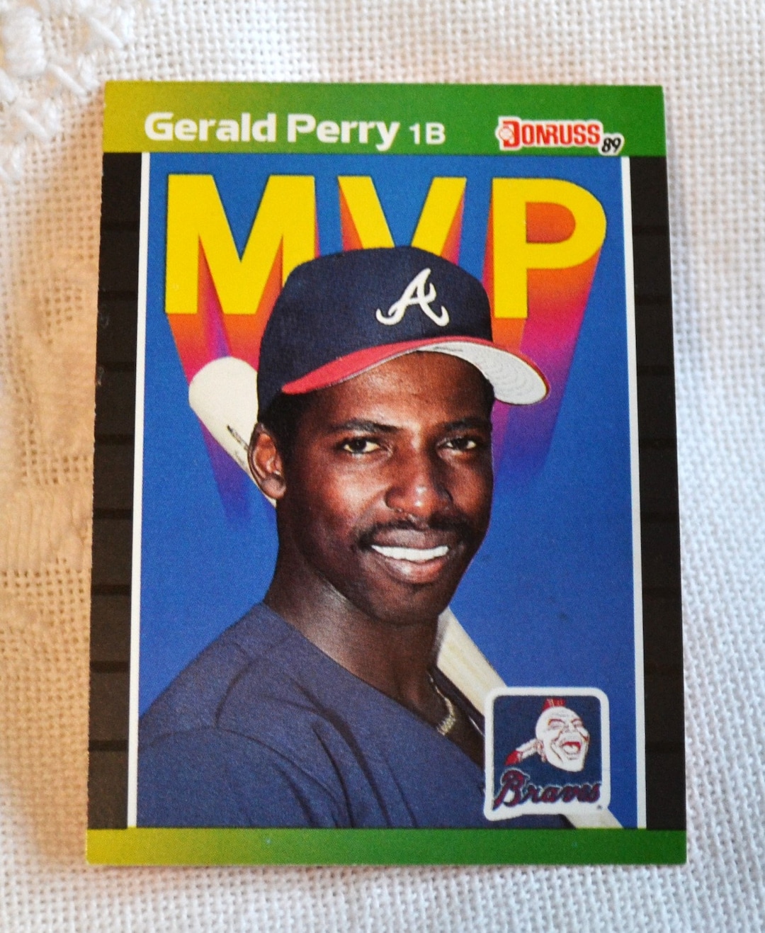 Gerald Perry 1989 Donruss MVP Baseball Card - Atlanta Braves ...