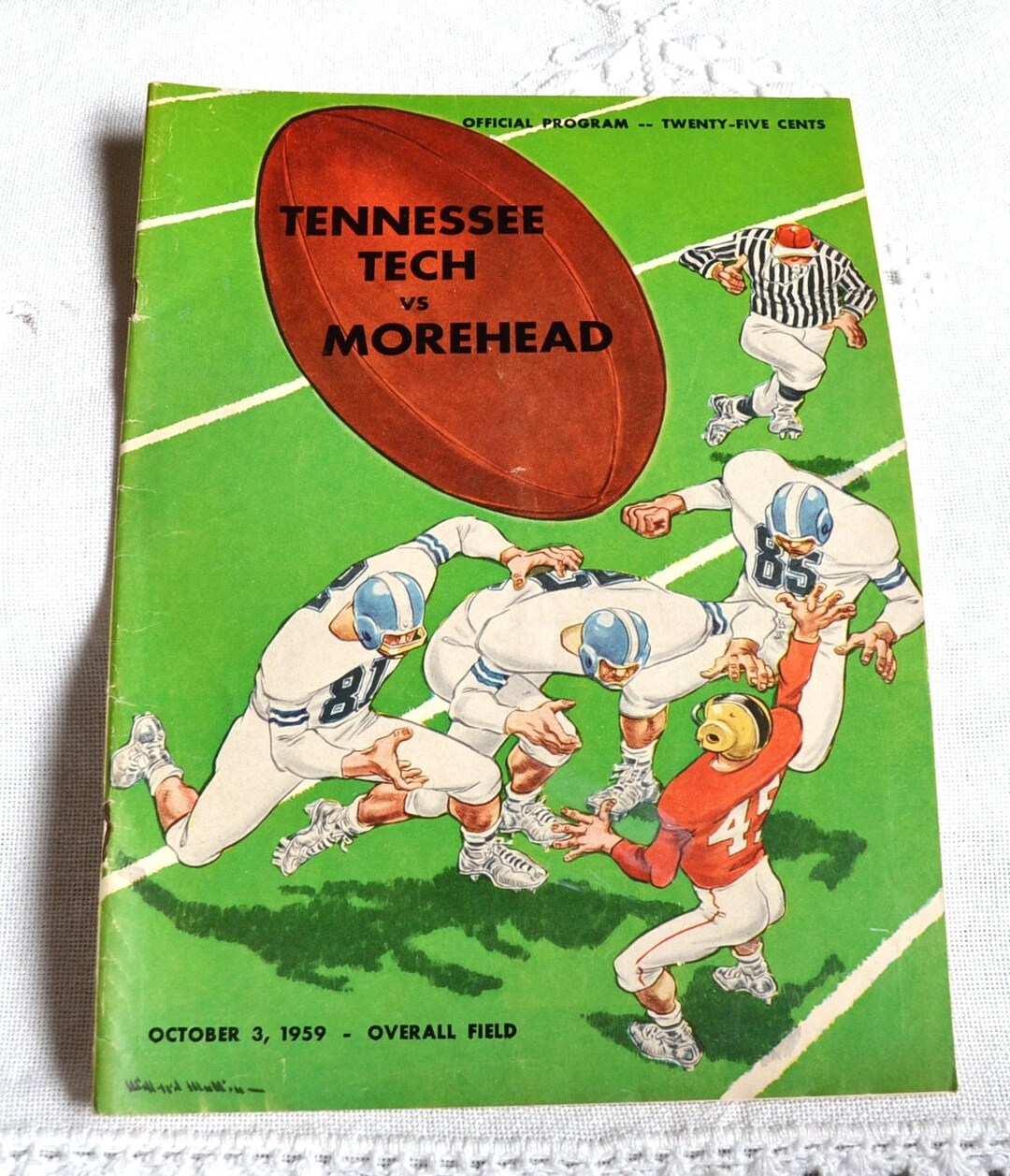 Vintage Tennessee Tech Football Program Morehead 1959 College Sports ...