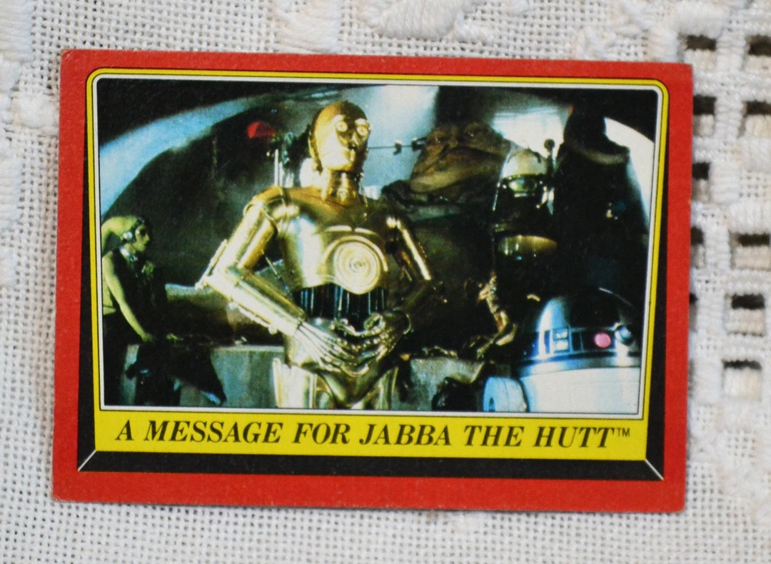 Vintage 1983 Star Wars Trading Card: Jabba Hutt & C3PO - Etsy