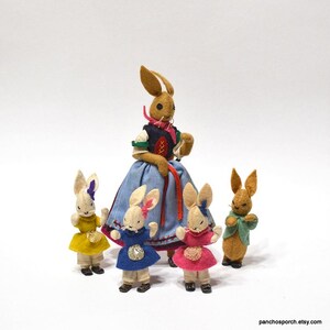 Vintage BAPS Peter Rabbit Family 1950's Childrens Toy Mother Rabbit ...