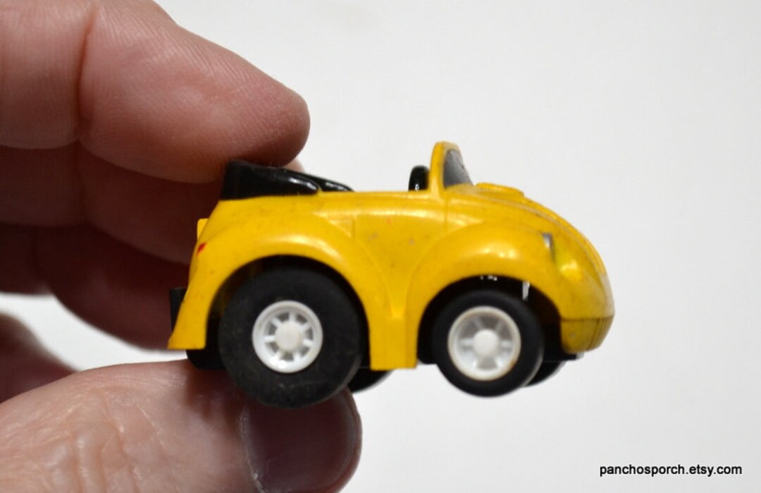 Vintage Buddy L VW Beetle Convertible Mini Car 1987 Yellow Black ...