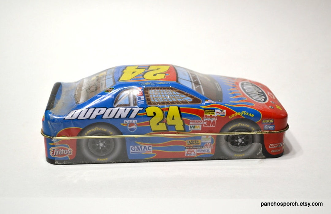 Vintage Jeff Gordon #24 Dupont NASCAR Candy Tin - Racing Memorabilia - Etsy