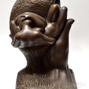 Vintage Hand of God Sculpture Replica Auguste Rodin Statue Plaster ...