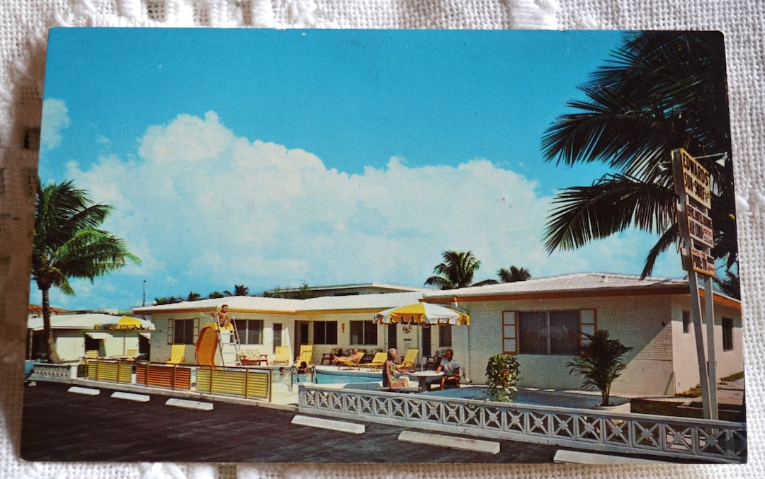 Vintage Edwards Sun N Surf Apartments Postcard Florida Souvenir Unused ...