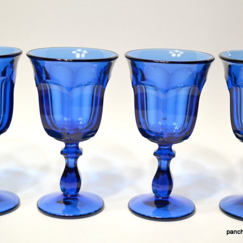 Cobalt Blue Goblets - Etsy