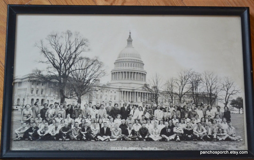 Vintage Bradley High School Class Photo 1953 - US Capitol Framed ...