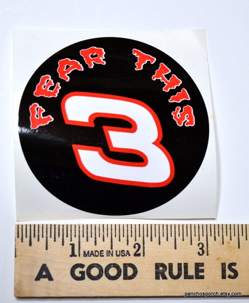 Vintage Fear This Sticker Dale Earnhardt Sr No 3 Black Red | Etsy