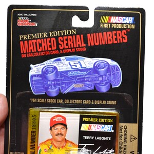 Vintage TERRY LABONTE No 5 Diecast Car 1/64 Scale Matched Serial ...