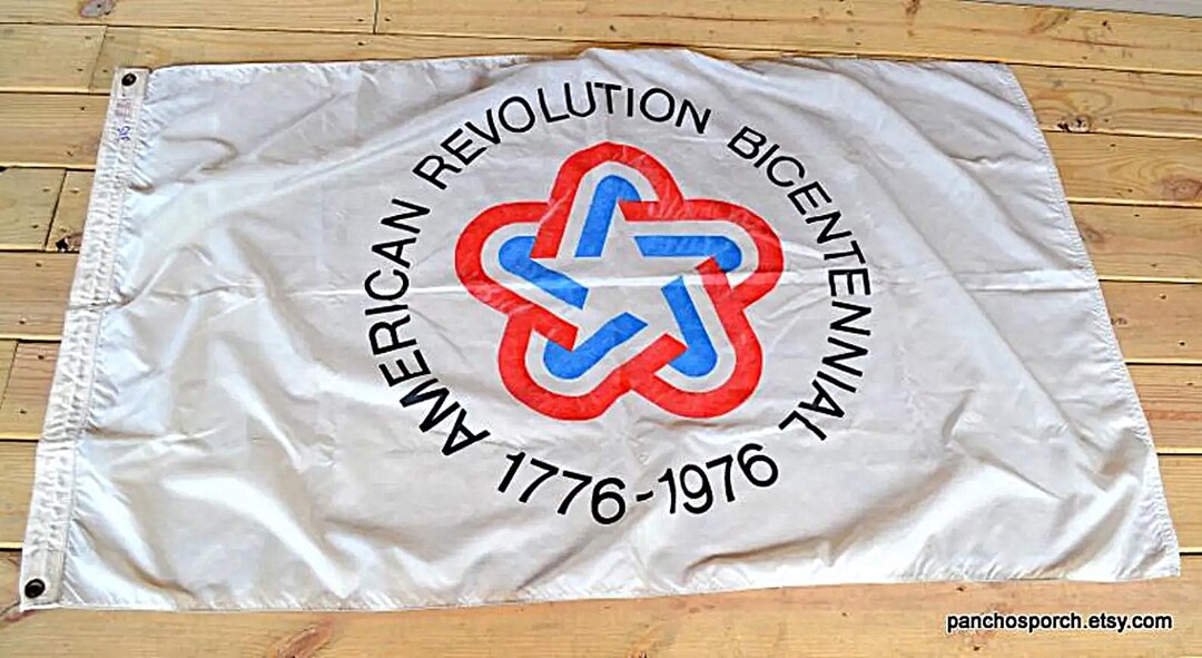 Vintage US Bicentennial Flag American Revolution 1776-1976 Flown Used ...