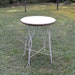 Vintage White Metal Ice Cream Parlor Table Formica Top Twisted - Etsy