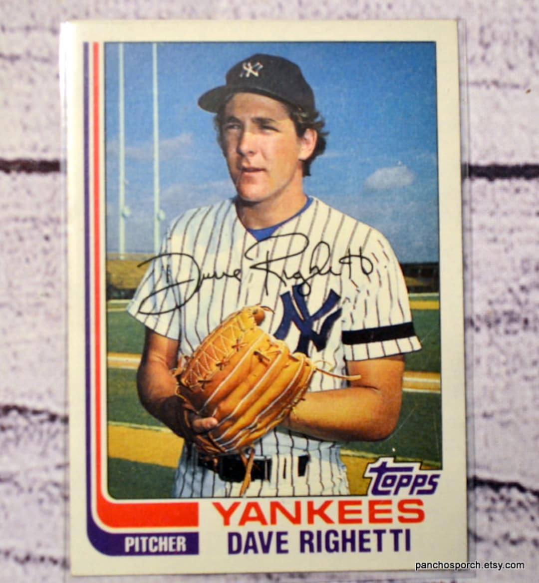 Dave Righetti 1982 Topps Baseball Card Pitcher New York Yankees Vintage ...