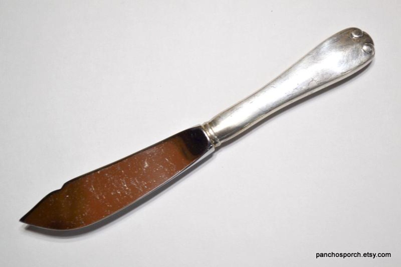 Vintage Sterling Silver Spreader Knife Swirl Pattern Silver Handle ...