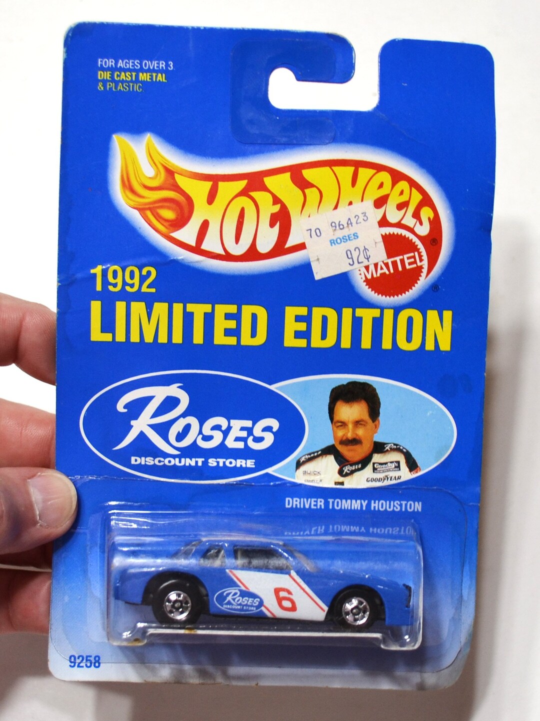 Vintage HOT WHEELS Diecast Car 1/64 Scale 1992 Roses Racing Tommy ...