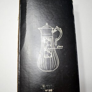 Vintage GODIGER Crystal Carafe Chiller Ice Core Pitcher Silver Plate ...