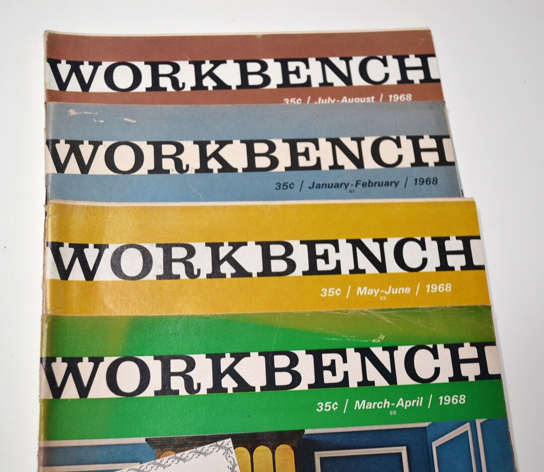 Workbench Magazine Lot of 4 1968 Woodworking DIY Projects Plans Paper ...