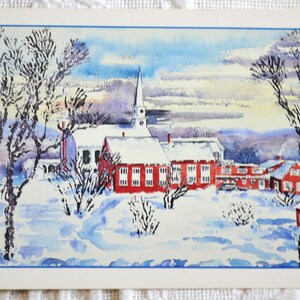 Vintage YANKEE MAGAZINE Post Card Winter Scene Subscription Snow ...