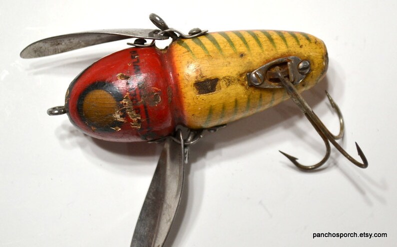 Vintage Heddon Crazy Crawler Fishing Lure Original Wood Metal - Etsy