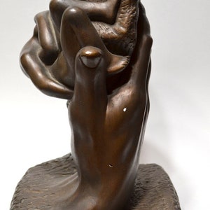Vintage Hand of God Sculpture Replica Auguste Rodin Statue Plaster ...