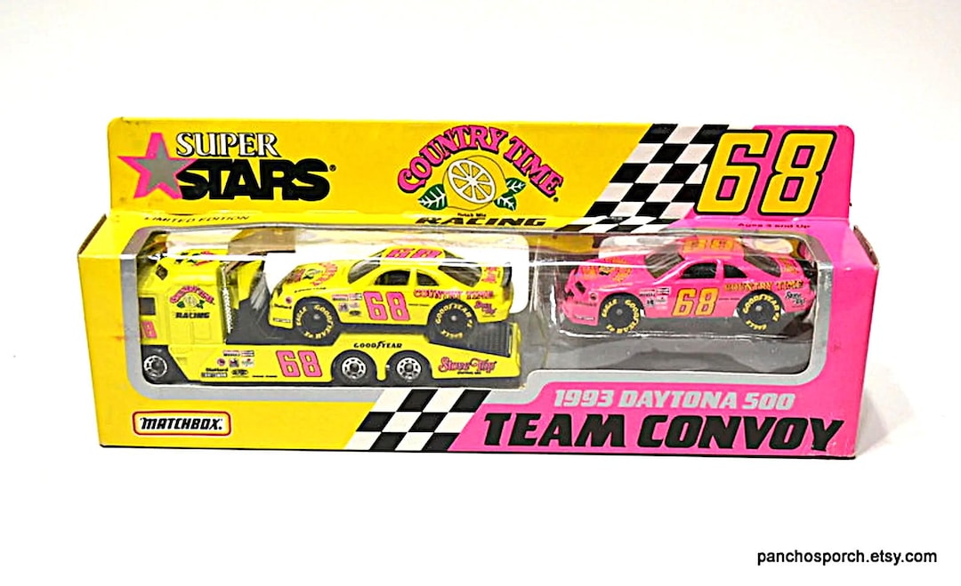 Vintage Matchbox Country Time Racing 68 Team Convoy Transporter 1993 ...