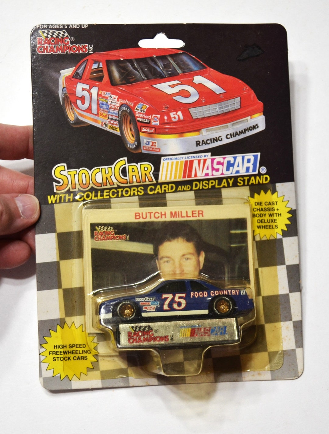 Vintage Butch Miller Diecast Car: 1992 NASCAR Racing Champions (1/64 ...