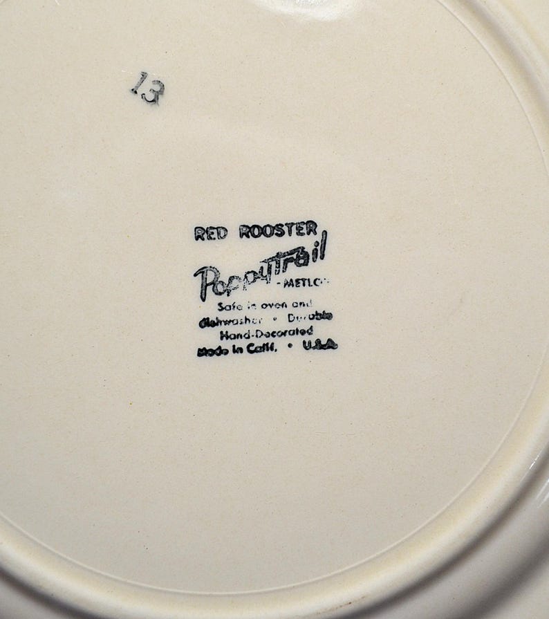 Vintage Red Rooster Dinner Plate: Retro Farmhouse Kitchen Decor USA - Etsy
