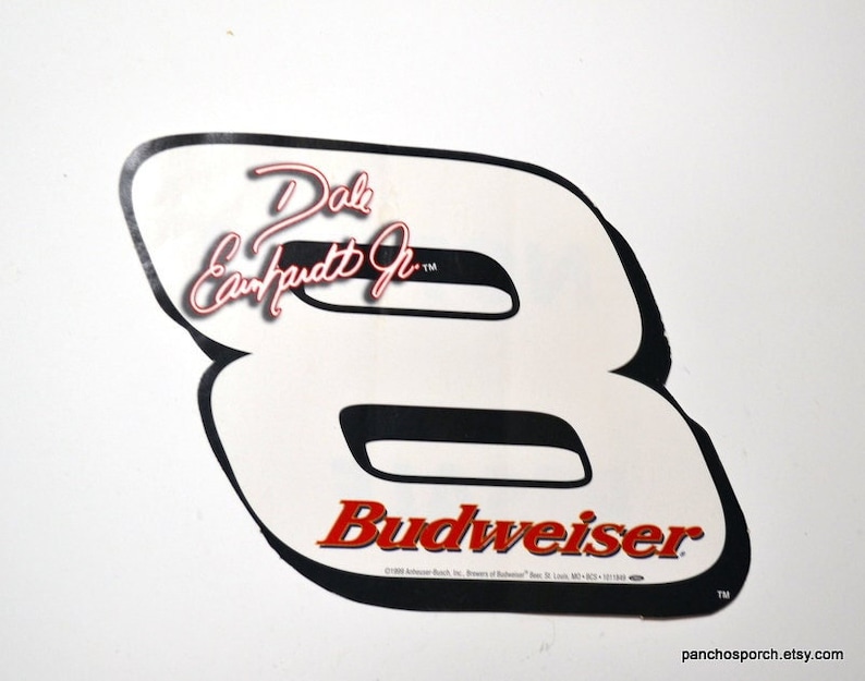 Vintage Dale Earnhardt Jr Sticker Number 8 Budweiser Racing - Etsy