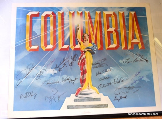 Vintage Columbia Pictures Signed Poster 20 Autographs Stars of - Etsy