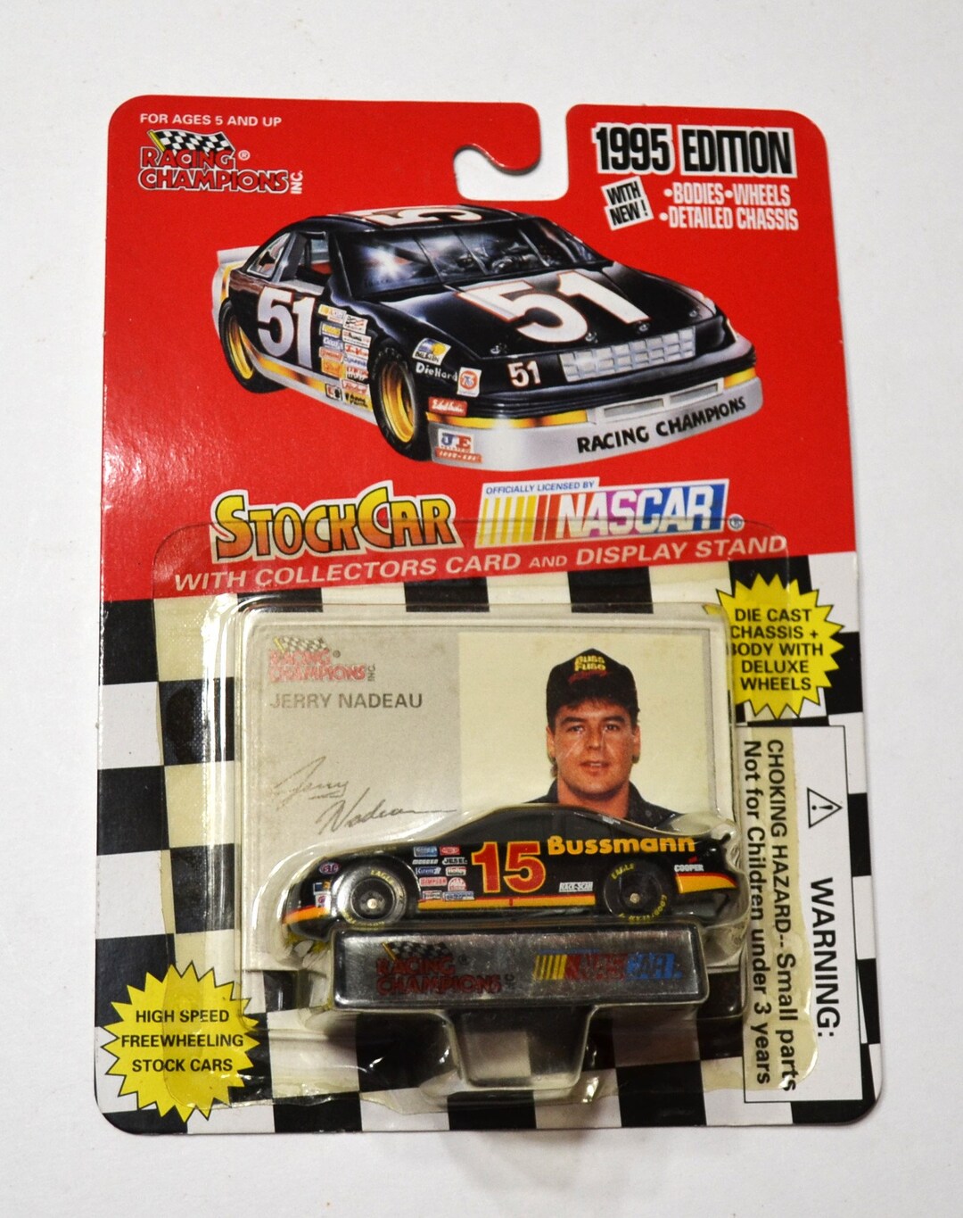 Vintage JERRY NADEAU No 15 Diecast Car 1/64 Scale 1995 Bussman Racing ...