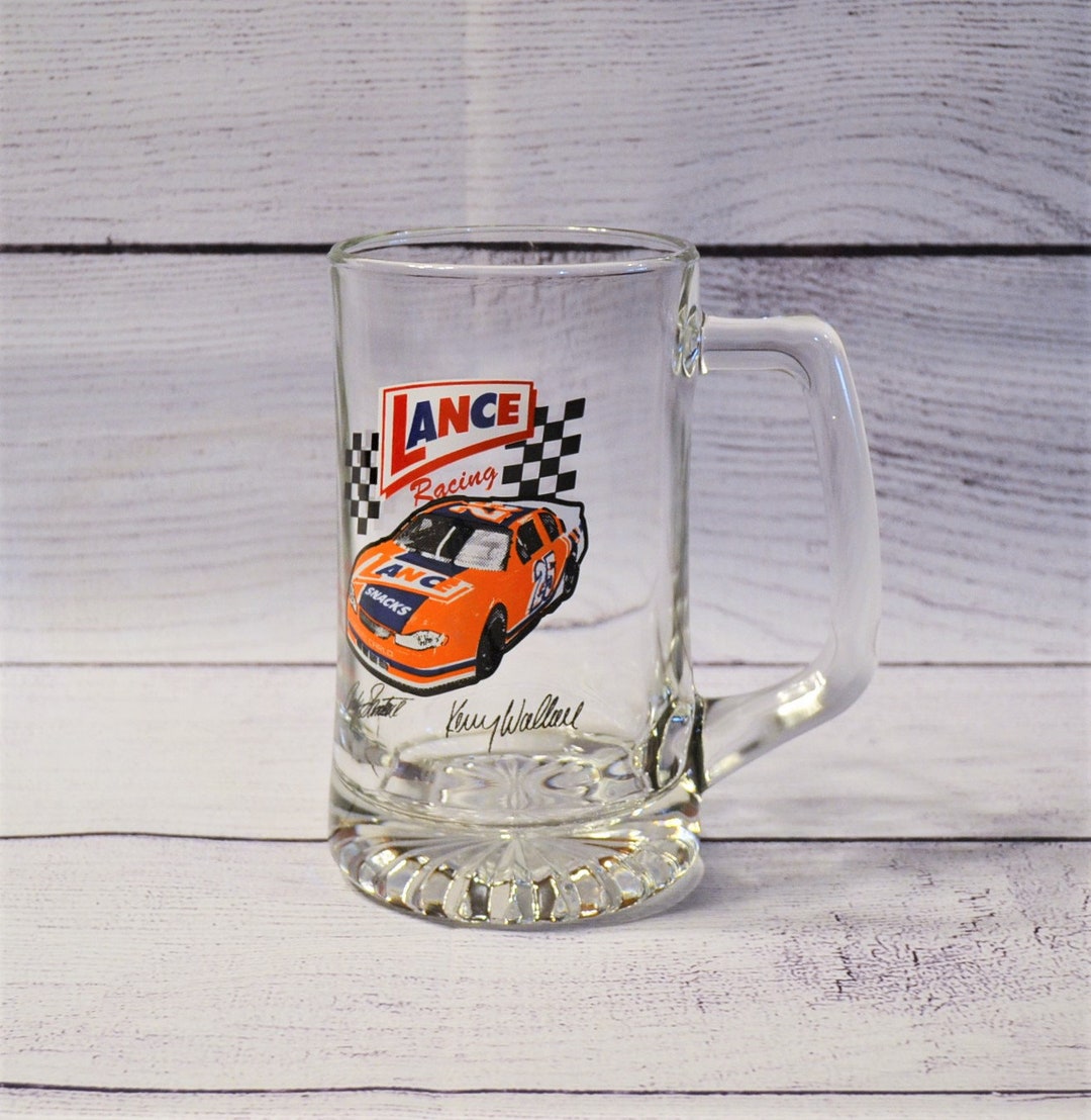 Vintage Lance Racing Glass Mug Stein Kenny Wallace #25 Collectors ...