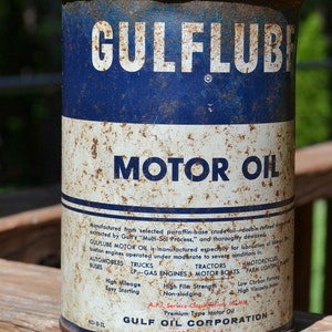 Vintage Gulf Gulflube Motor Oil Can 1950s 1960s 1 Quart Oil - Etsy