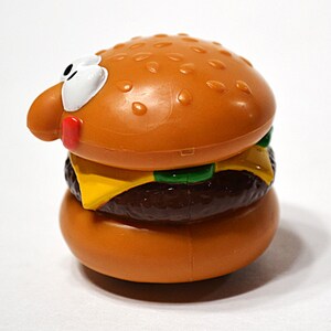 Vintage Rolling Hamburger Toy 1989 Hallmark Cards Burger King Kids Meal ...