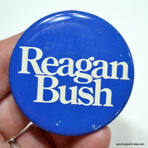 Vintage Reagan Bush Campaign Button: 1980s Political Memorabilia - Etsy