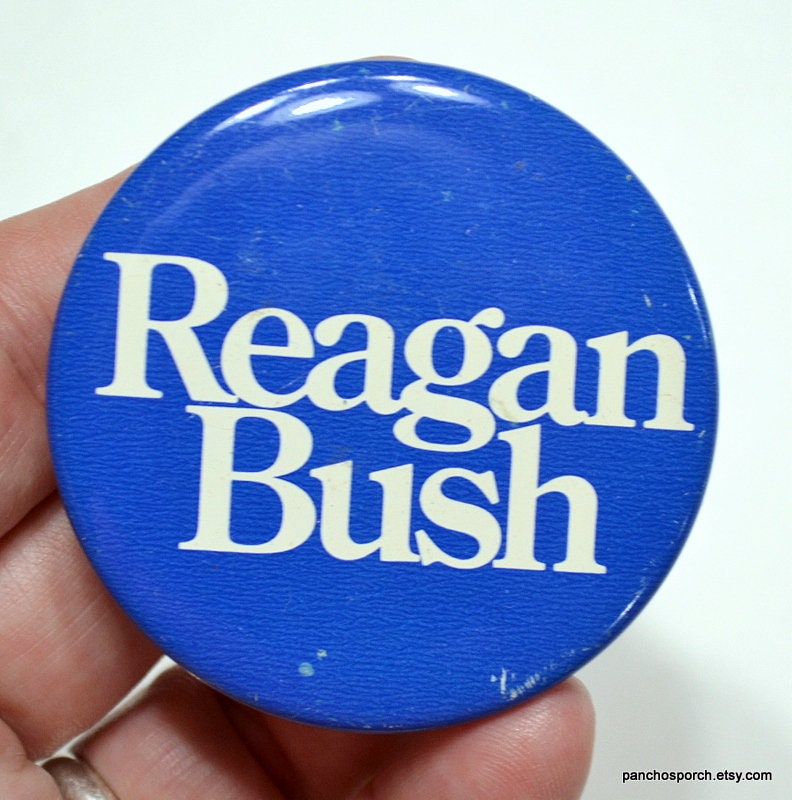 Vintage Reagan Bush Campaign Button: 1980s Political Memorabilia - Etsy