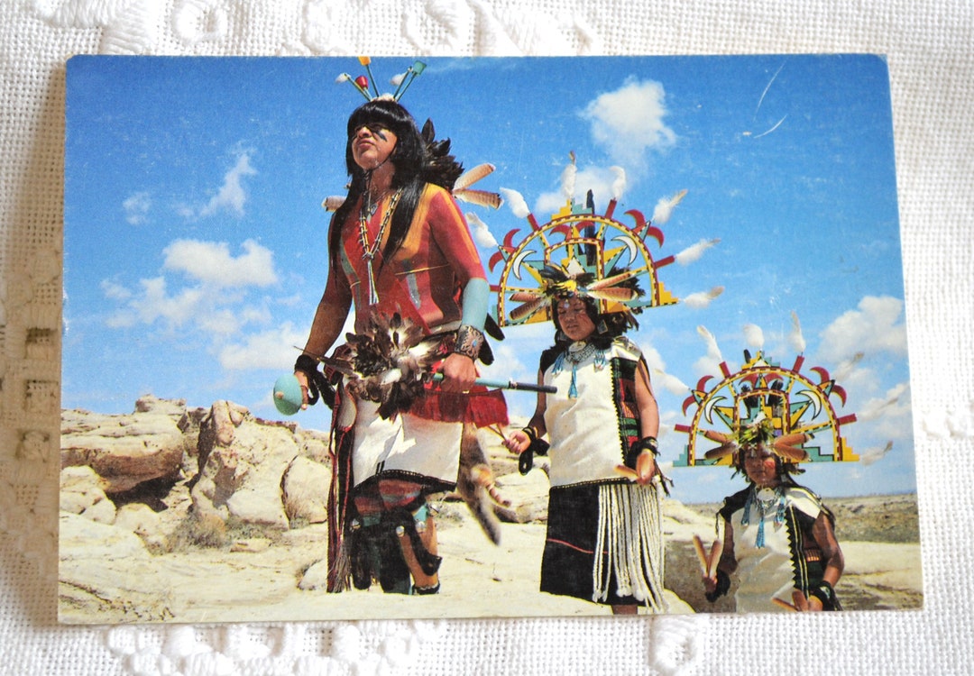 Vintage Hopi Butterfly Dancers Arizona Postcard - Etsy