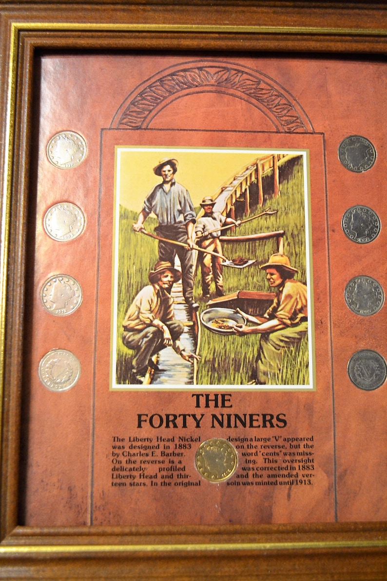 The Forty Niners Liberty Head Nickel Coin Collection Framed No | Etsy