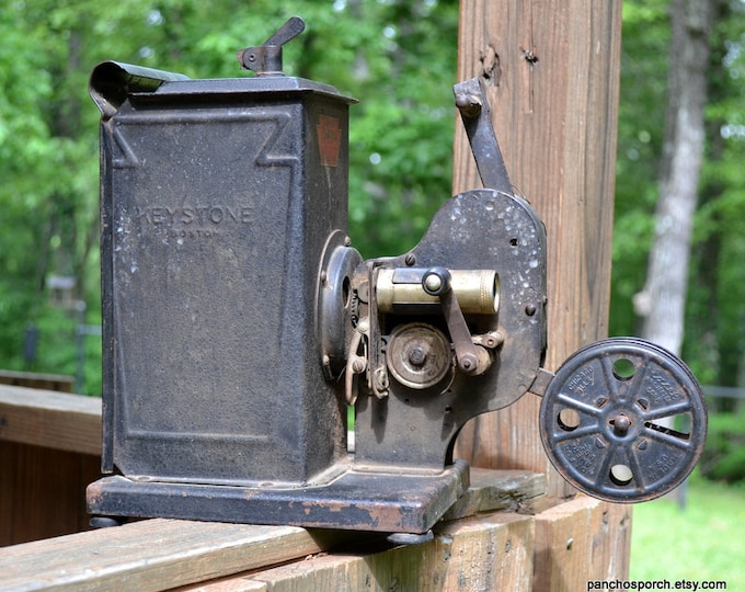 Vintage KEYSTONE KINESCOPE Projector Model 32 Black Metal Hand Crank ...