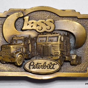 Vintage CLASS PETERBILT Belt Buckle Trucker Semi Big Rig 18 Wheeler ...