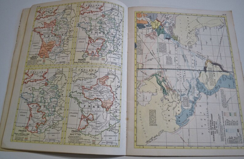 Vintage Hamond Historical Atlas 1970 World Maps Panchosporch | Etsy