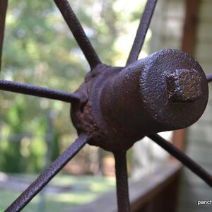 Vintage Rusty Metal Wheel 16 Inch Rustic Farm Barn Find Industrial ...