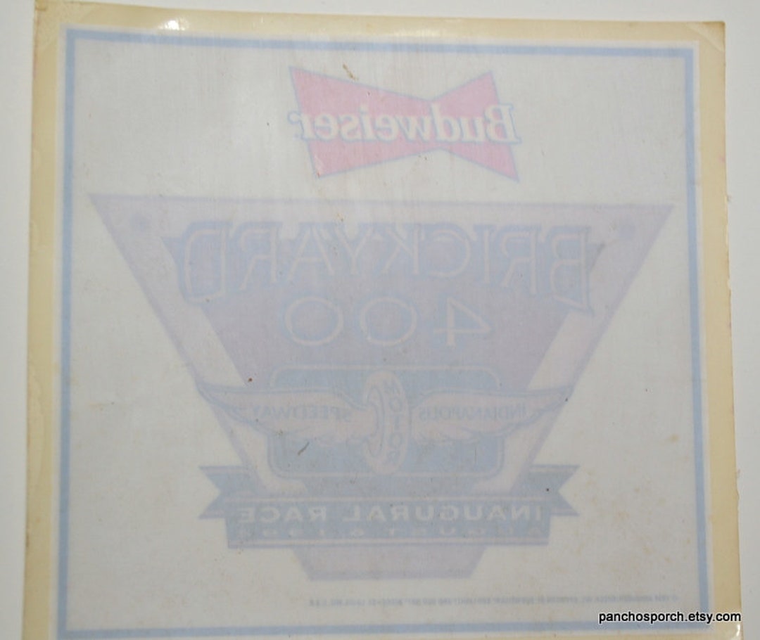 Vintage 1994 Budweiser Brickyard 400 Decal Inaugural Race Indianapolis ...
