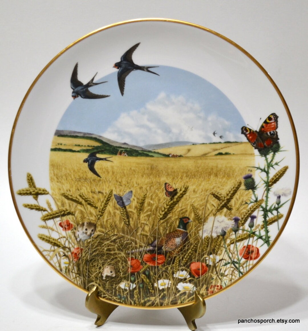 Vintage Peter Barrett Collector Plate Wheat Fields of August Franklin ...