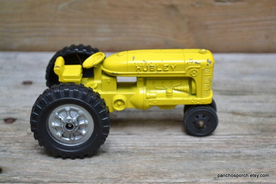 Vintage Hubley Toy Tractor: Yellow Die Cast Metal Farm Decor - Etsy