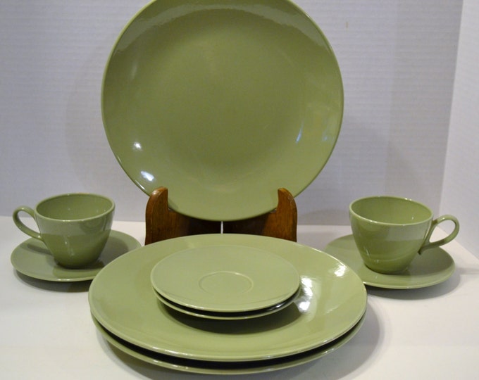 Vintage Taylor Smith Taylor Heatherton Plates Cups Saucers Parsley ...